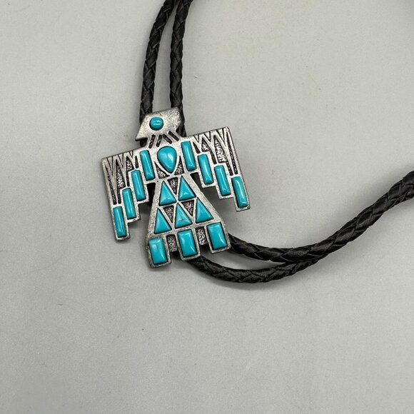 Ritter | Jewelry | Vintage Bolo Tie Eagle Pendant Faux Turquoise ...